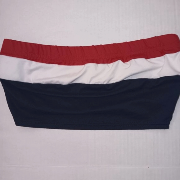 Revamped | Tops | Revamped Womens Red White Blue Striped Tube Top ...